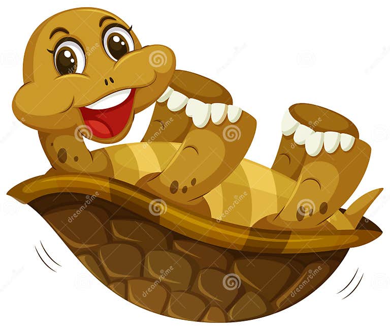 A happy upside down turtle stock vector. Illustration of funny - 124228964