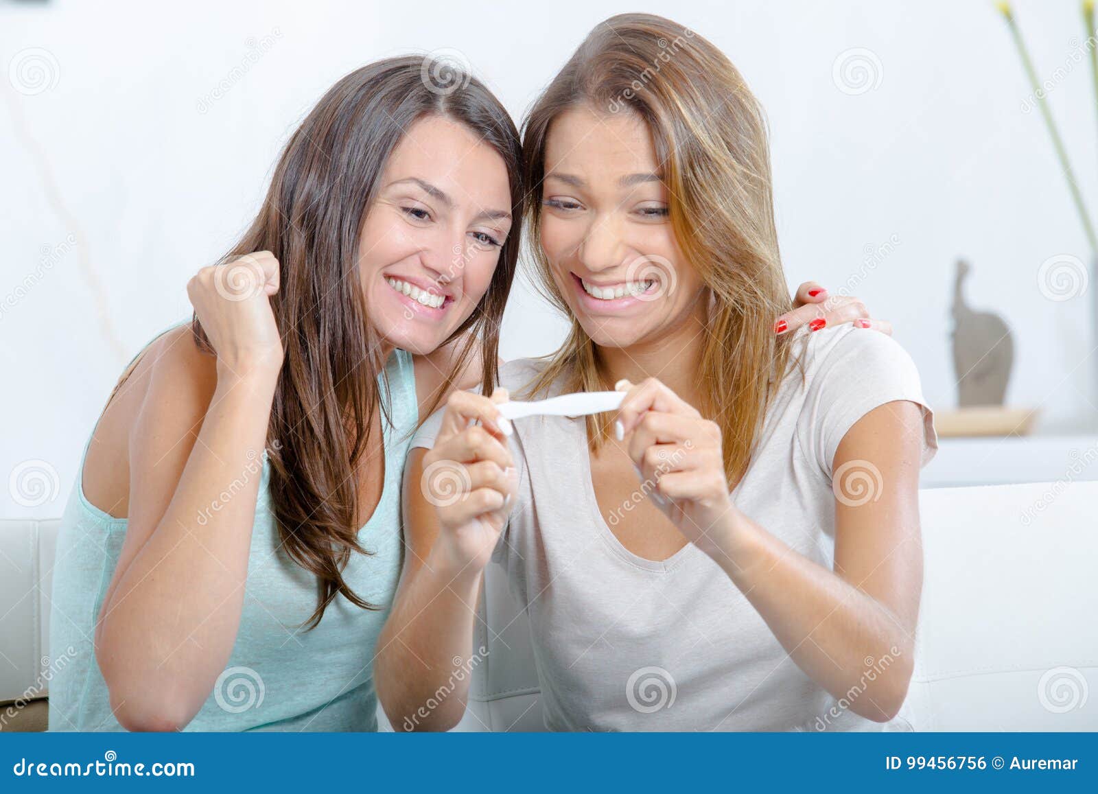 Happy with urine test stock photo. Image of negative - 99456756