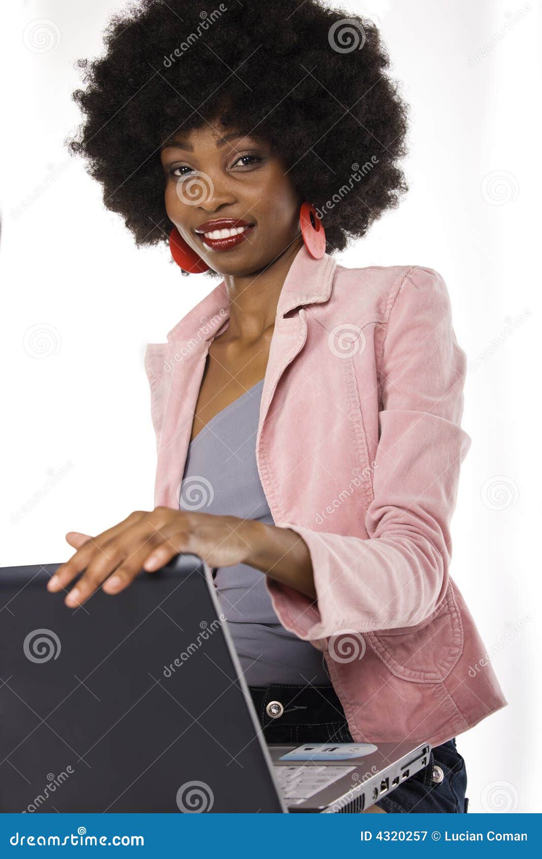 Happy user stock image. Image of people, lips, laptop - 4320257