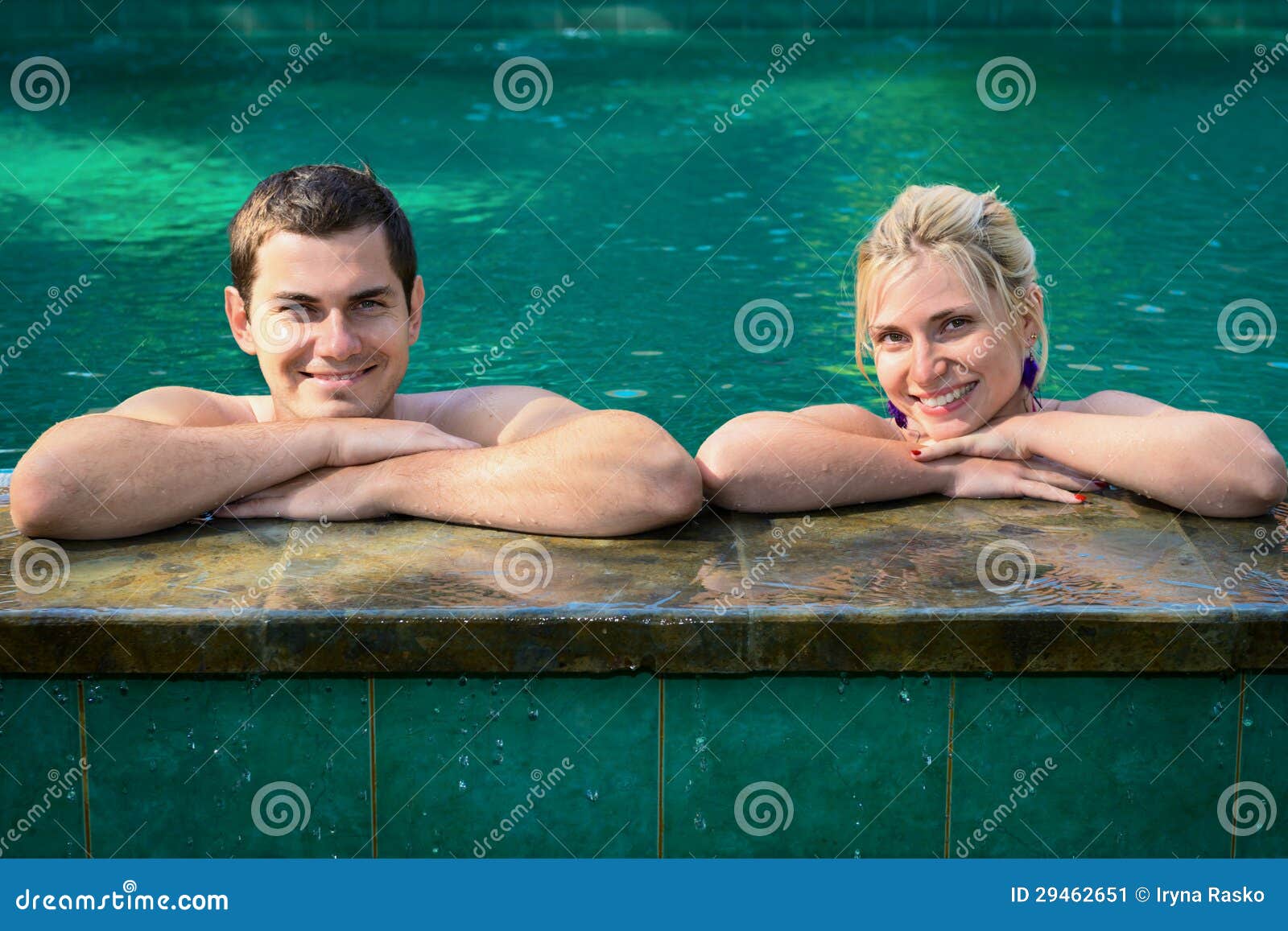 Happy Vacation in Swimming Pool Stock Image - Image of smiling, family ...