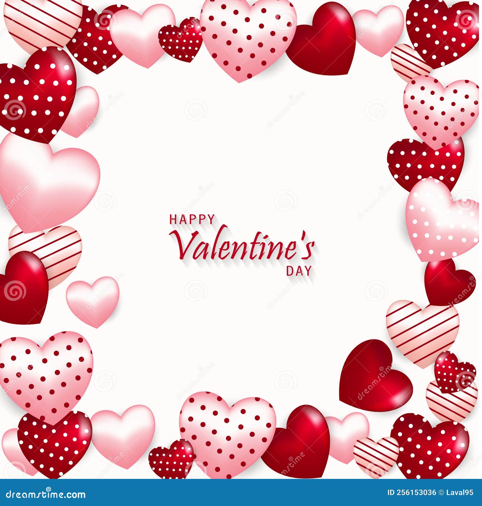 Happy Valentine`s Day Greeting Banner. Realistic Vector Illustrations ...
