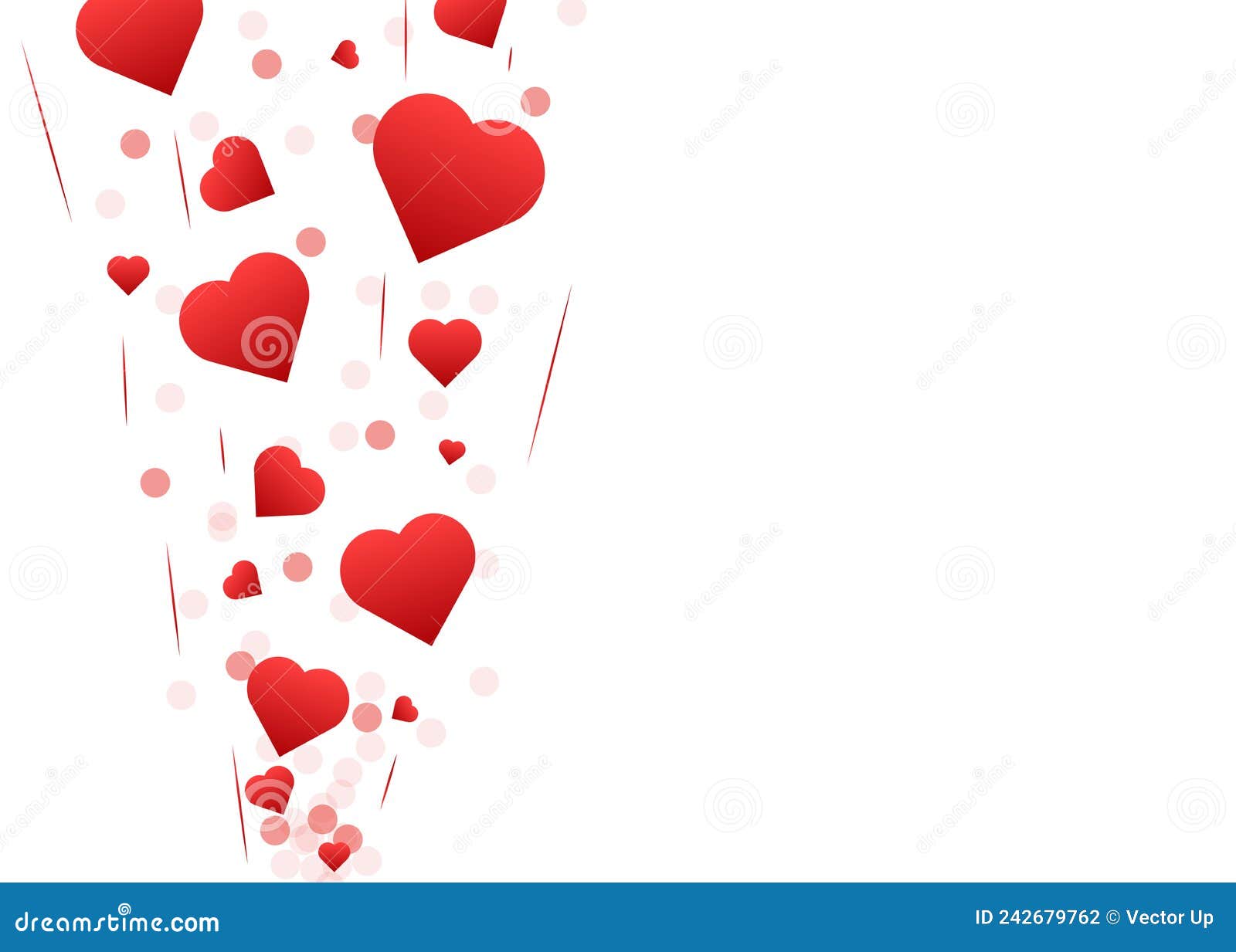 Happy Valentines in 3d Style. Heart Love Vector Background. Text Box ...