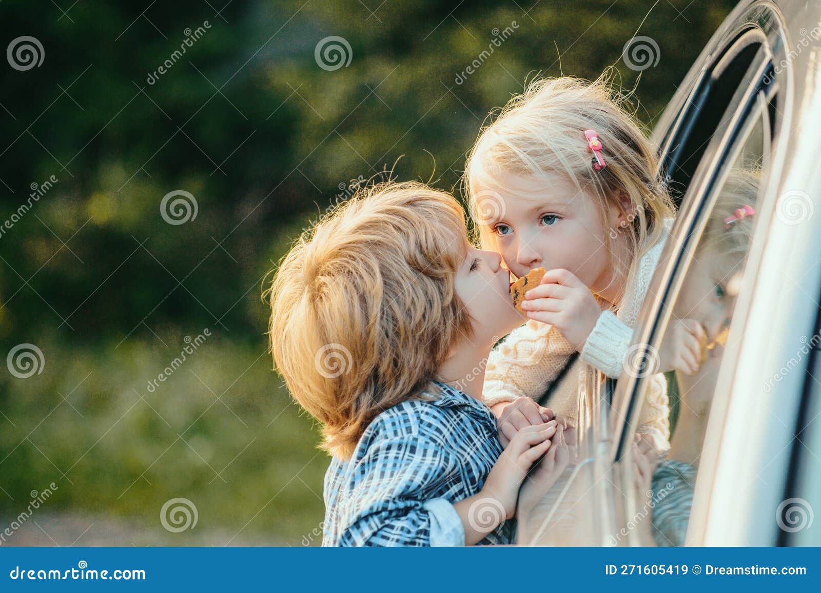 Happy Valentines Day. Romantic Kids Having Date at Valentines Day ...