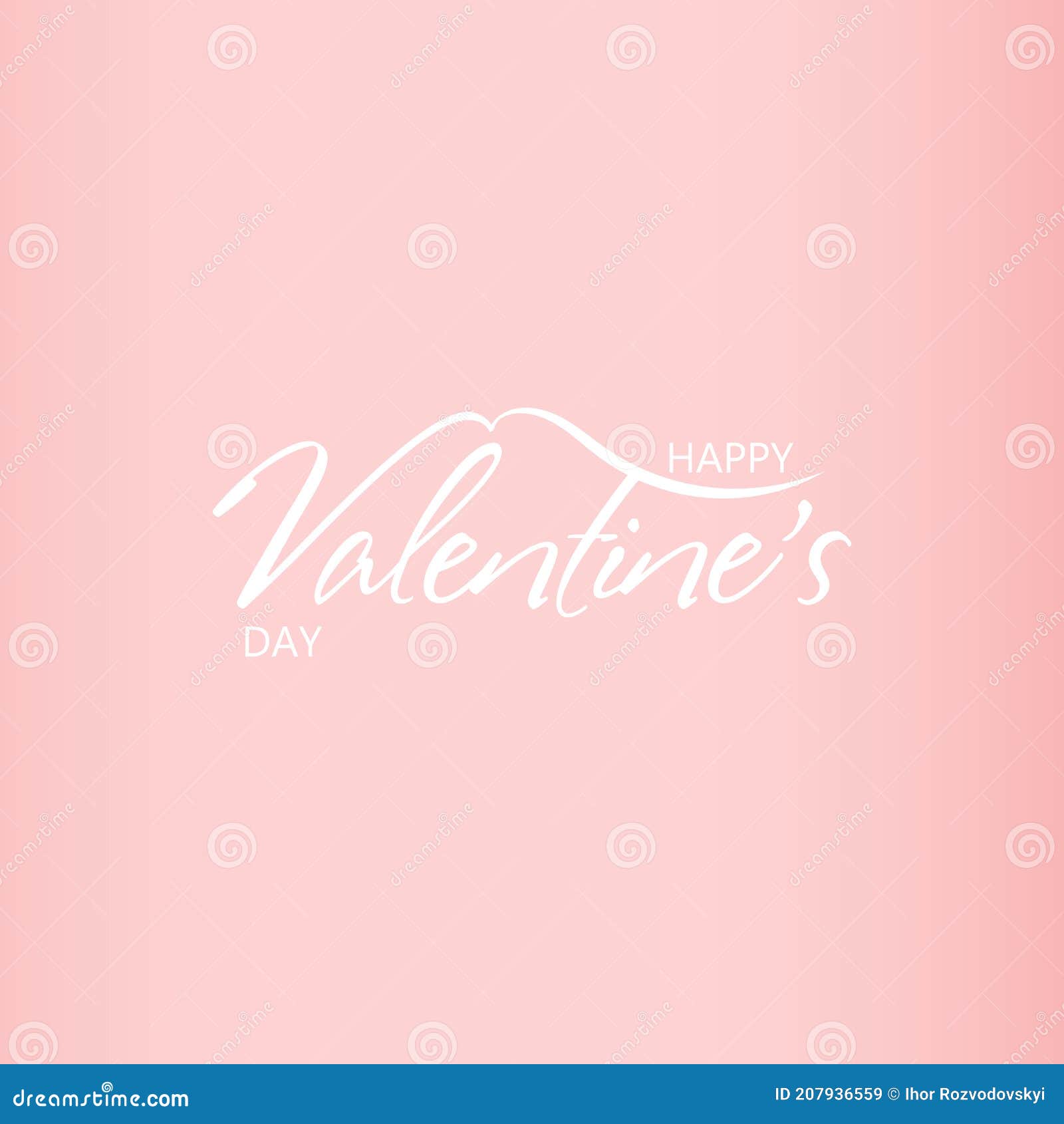 Happy Valentines Day Typography Poster With Handwritten Calligraphy