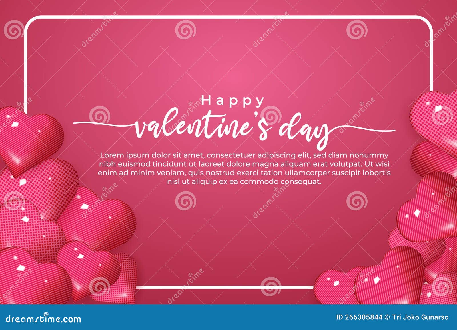 Happy Valentines Day Vector Background Illustrations Stock Vector ...