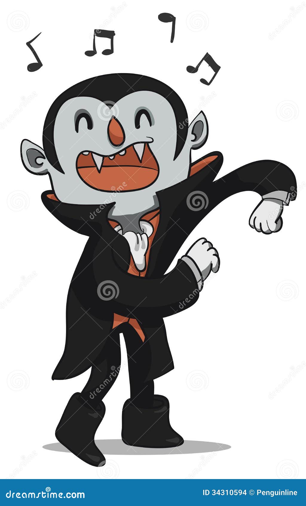 Happy Vampire Dancing stock vector. Illustration of costume - 34310594