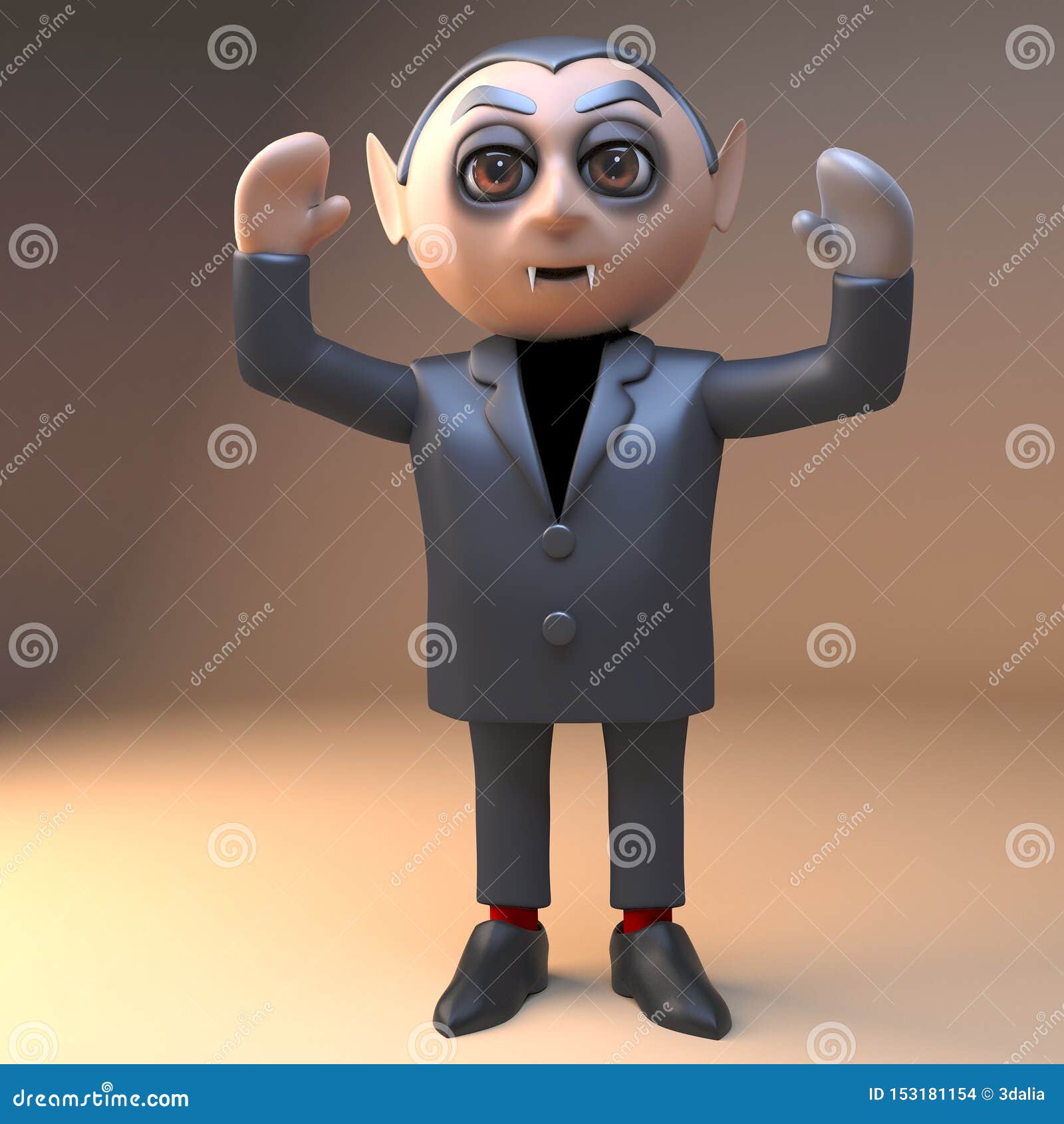 Happy Vampire Dracula Cheers with Joy at Something we Know Nothing ...