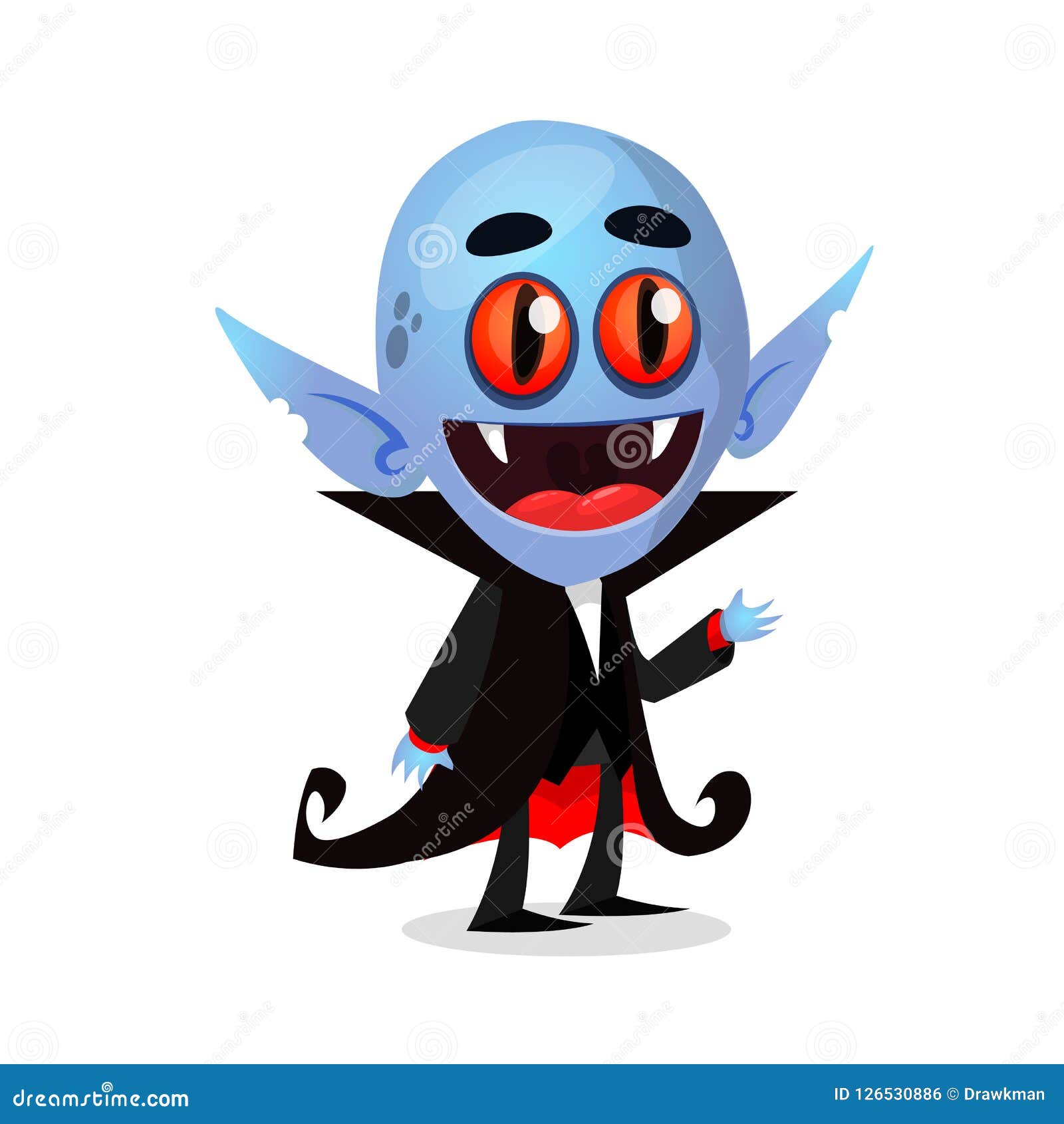 Happy Vampire Drinking From Wine Glass Vector Cartoon | CartoonDealer ...