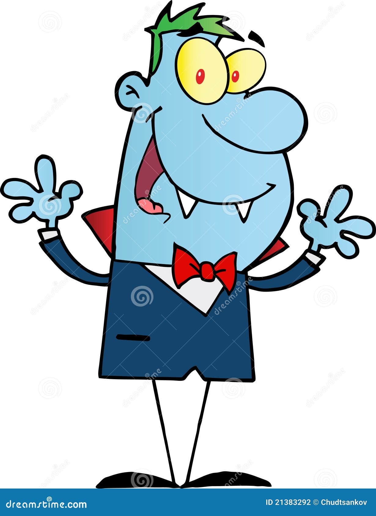 Happy Vampire Holding Up His Arms Stock Vector - Illustration of ...