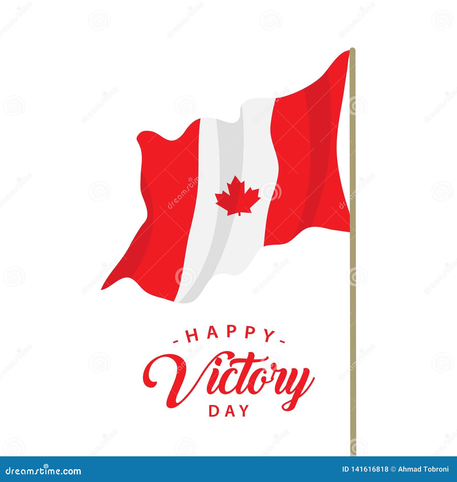 Happy Victory Day Vector Template Design Illustration Stock Vector ...