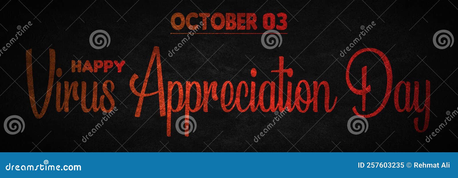 Happy Virus Appreciation Day, October 03, Empty Space for Text, Copy ...