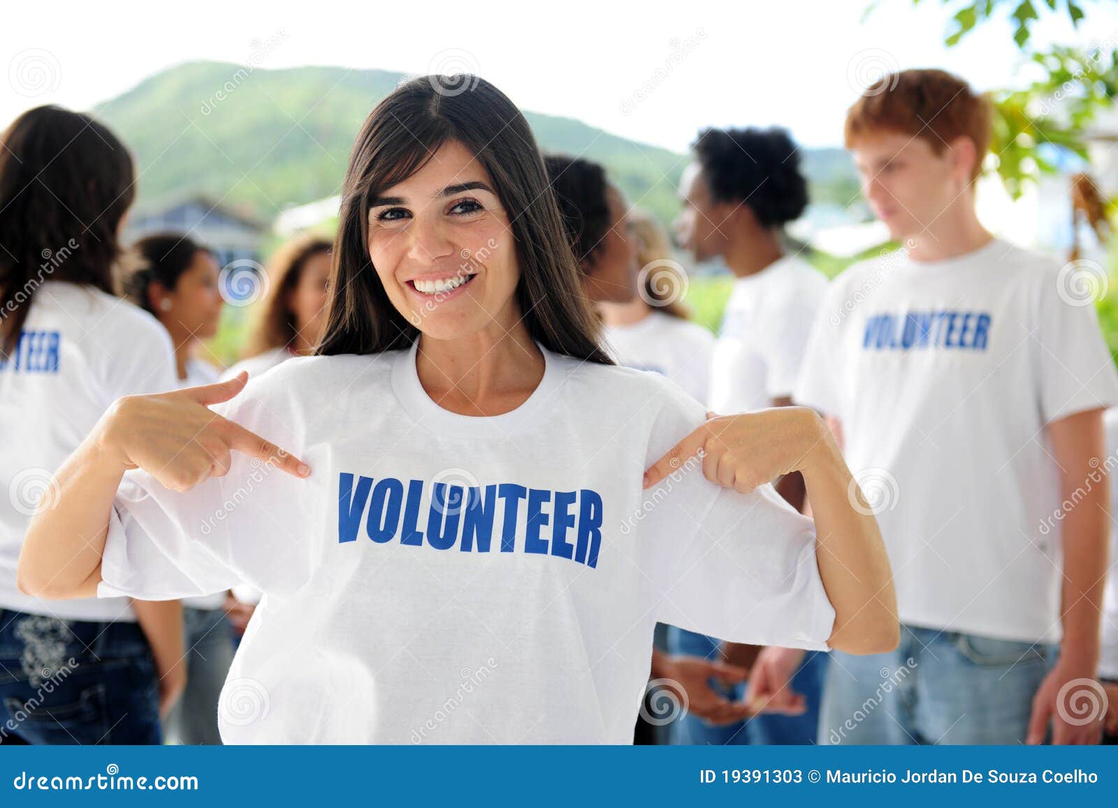 Happy Volunteer Family Putting Their Hands Together Royalty-Free Stock ...