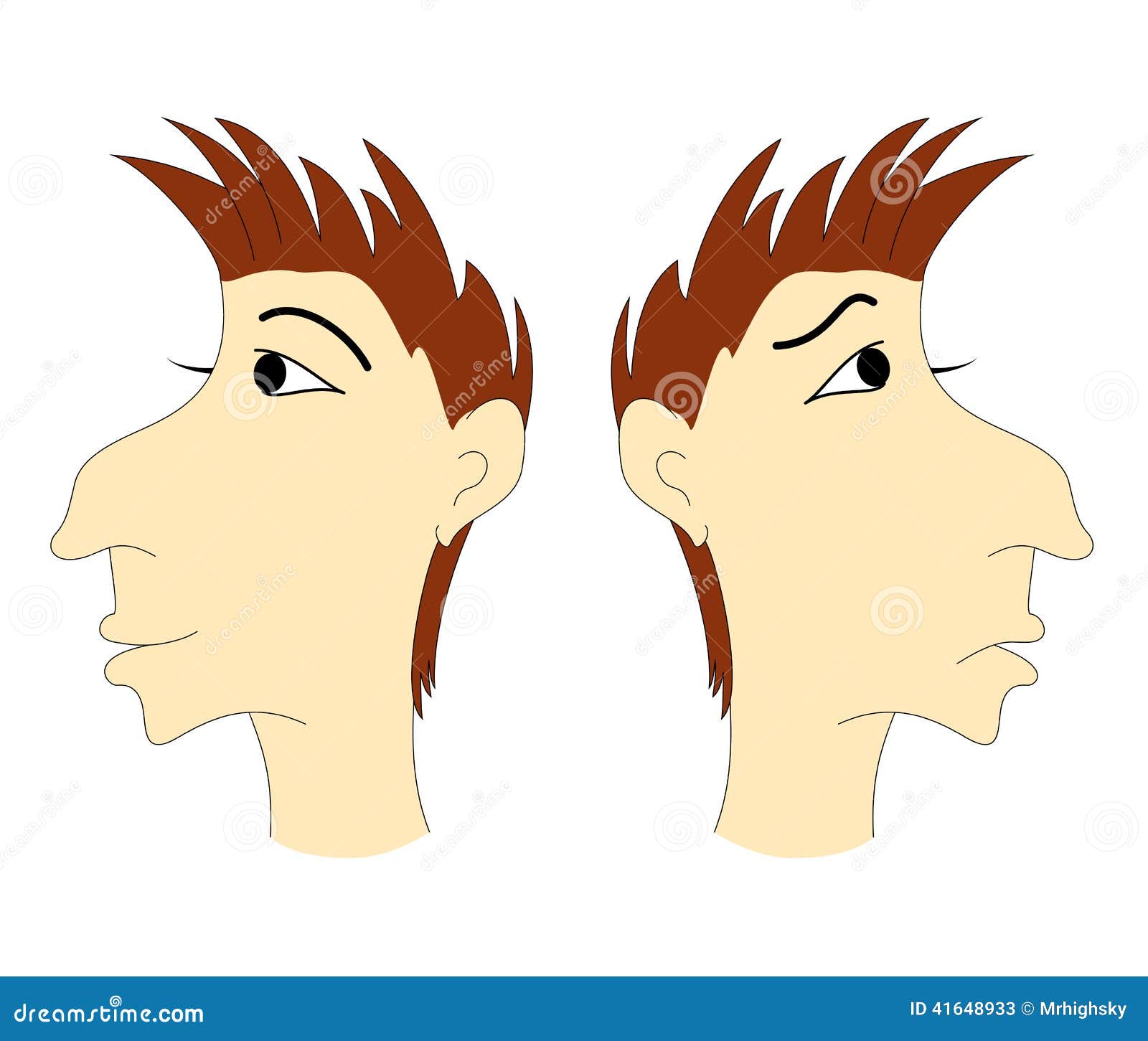 Happy vs Sad face stock vector. Illustration of happiness - 41648933