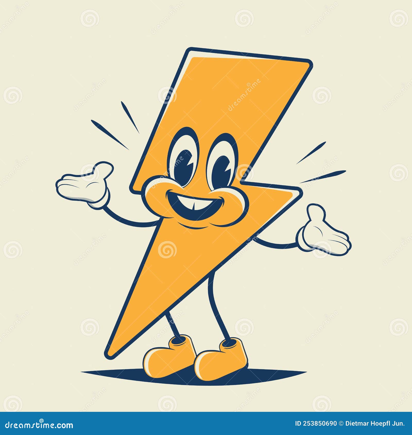 Funny Illustration of a Retro Cartoon Flash Stock Vector - Illustration ...