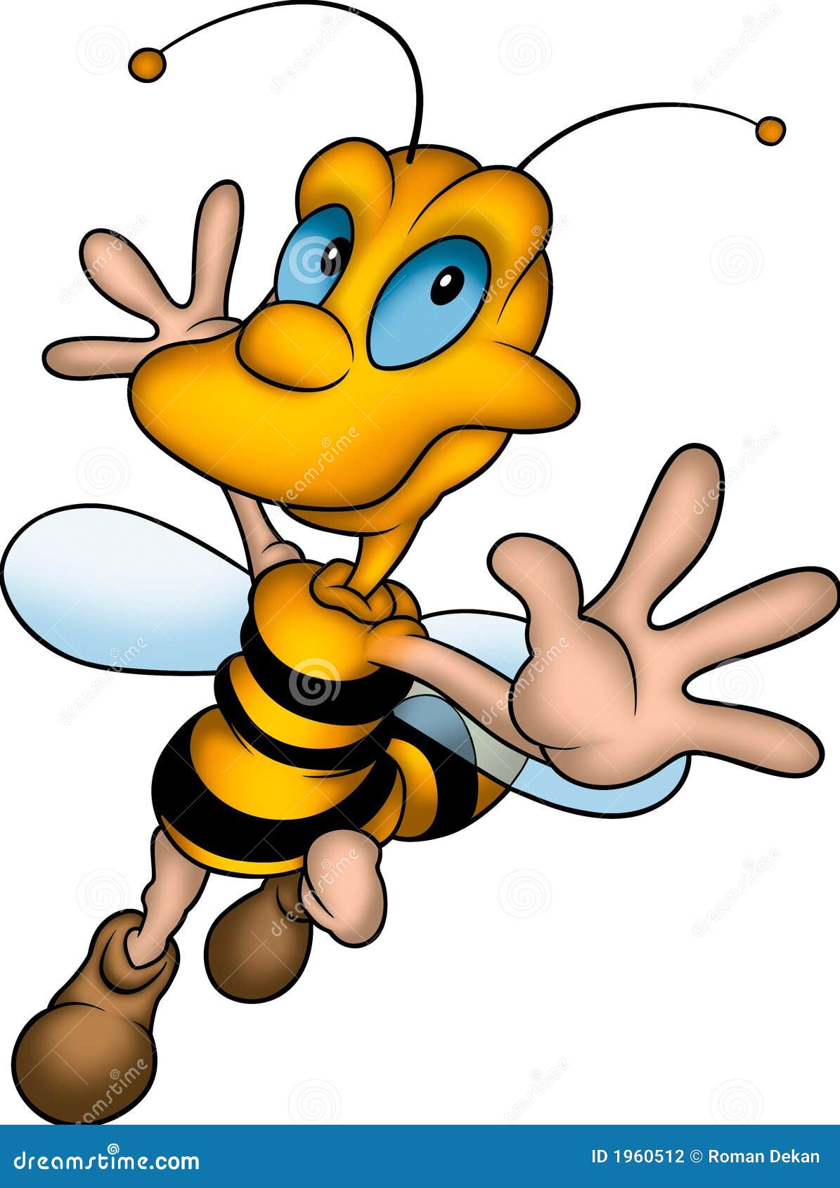 Happy wasp stock illustration. Illustration of creepy - 1960512