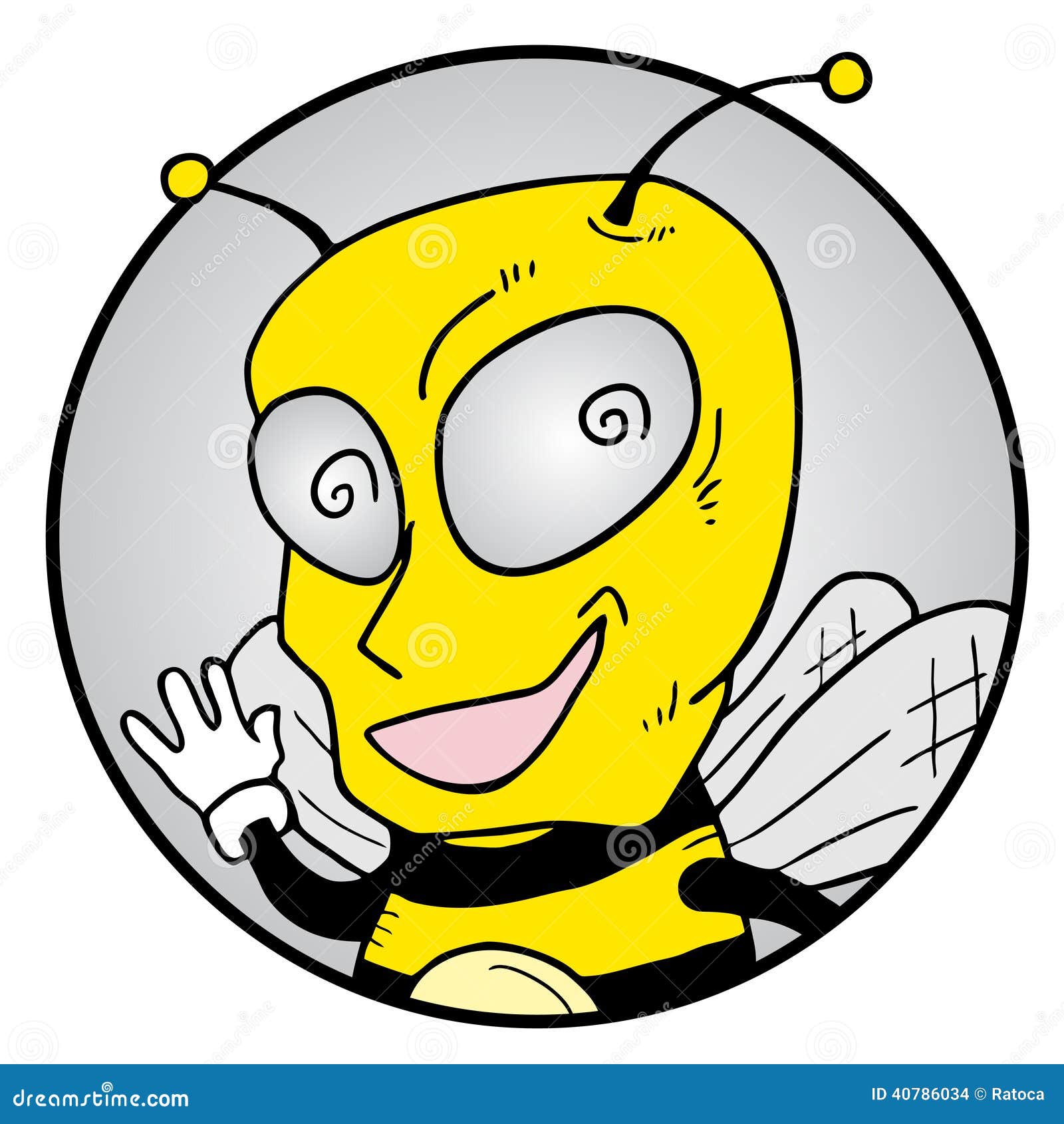 Happy wasp stock vector. Illustration of child, baby - 40786034