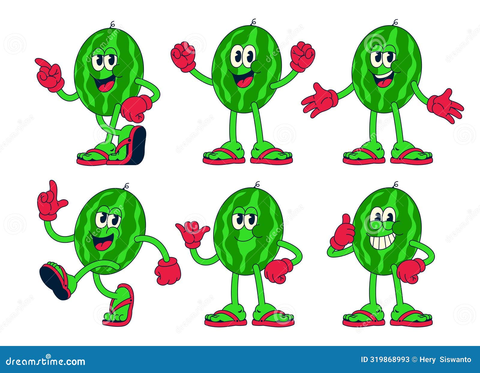 Happy Watermelon Cartoon | CartoonDealer.com #80972963