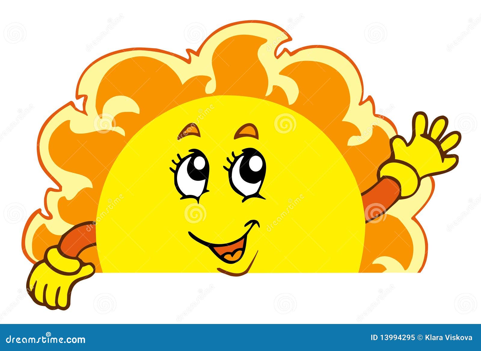 Happy waving Sun stock vector. Illustration of artwork - 13994295