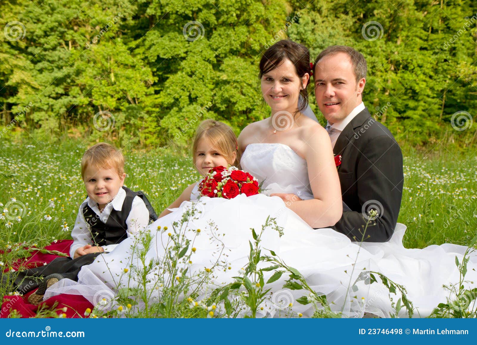 Happy wedding family stock photo. Image of family, marriage - 23746498