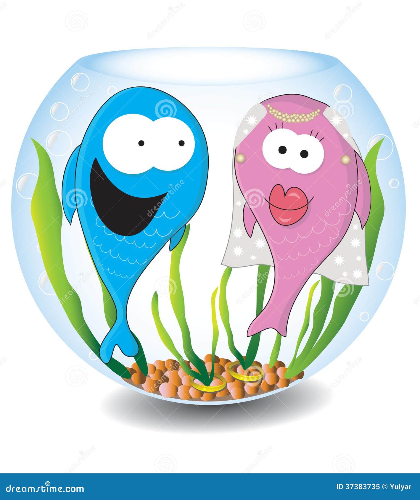 Happy wedding fish stock vector. Illustration of jolly - 37383735