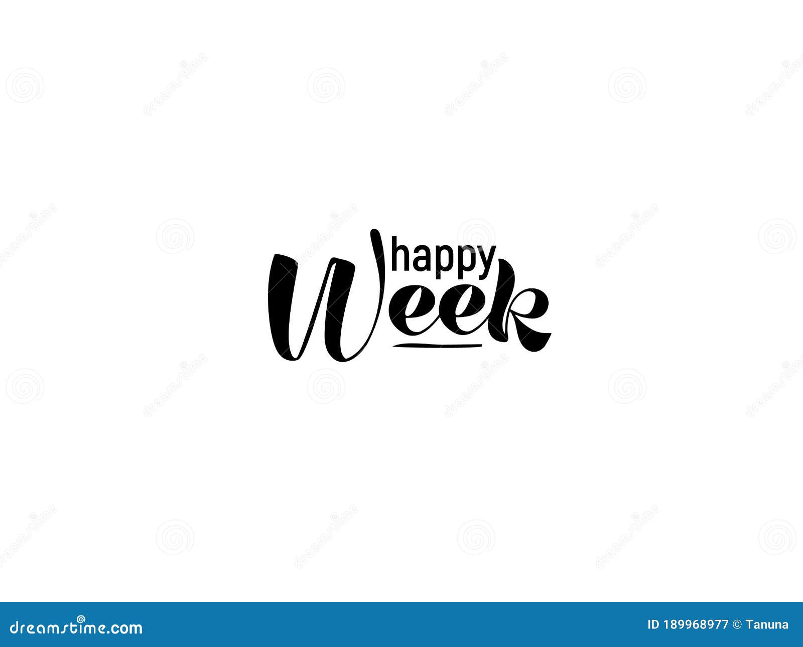 Happy Week Hand Lettering Vector Text Vintage Stock Vector ...