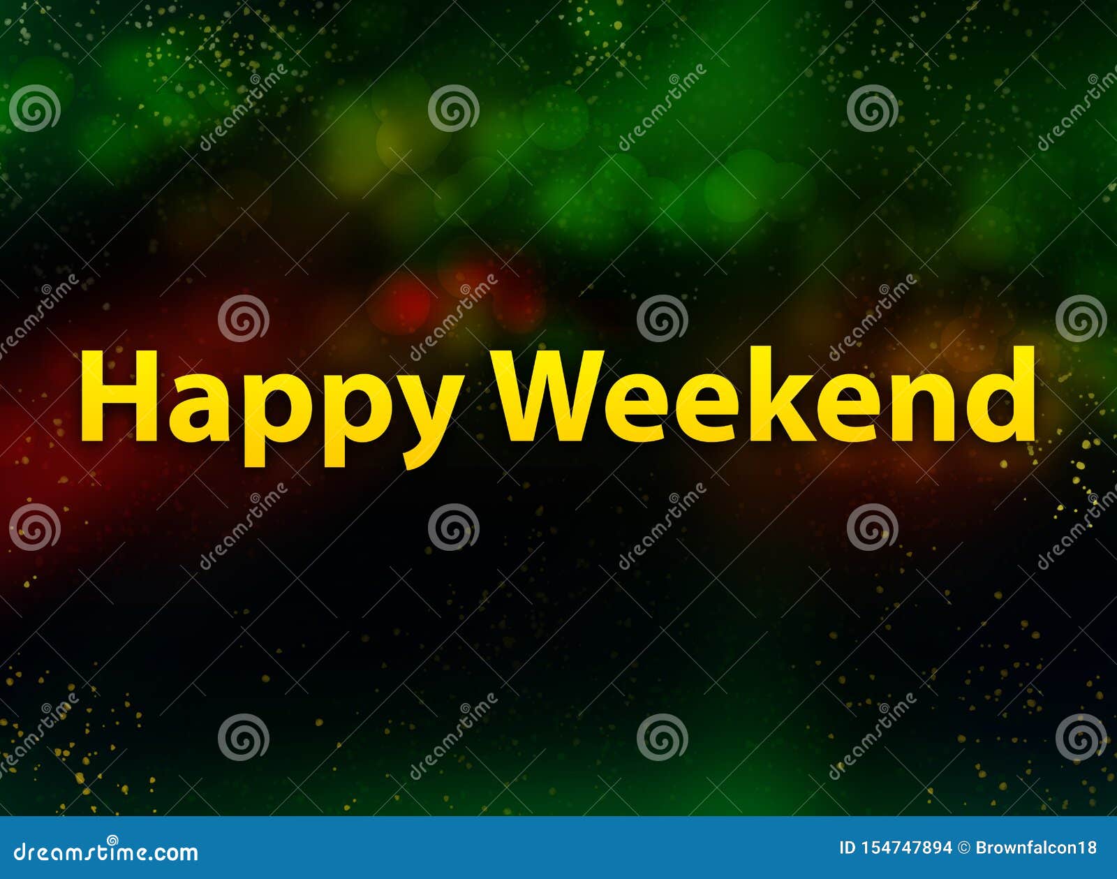 Happy Weekend Abstract Bokeh Dark Background Stock Illustration ...