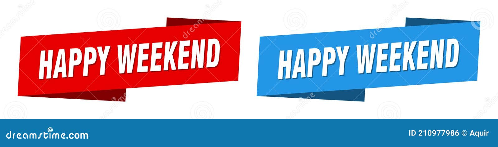 Happy Weekend Banner. Happy Weekend Ribbon Label Sign Set Stock Vector ...