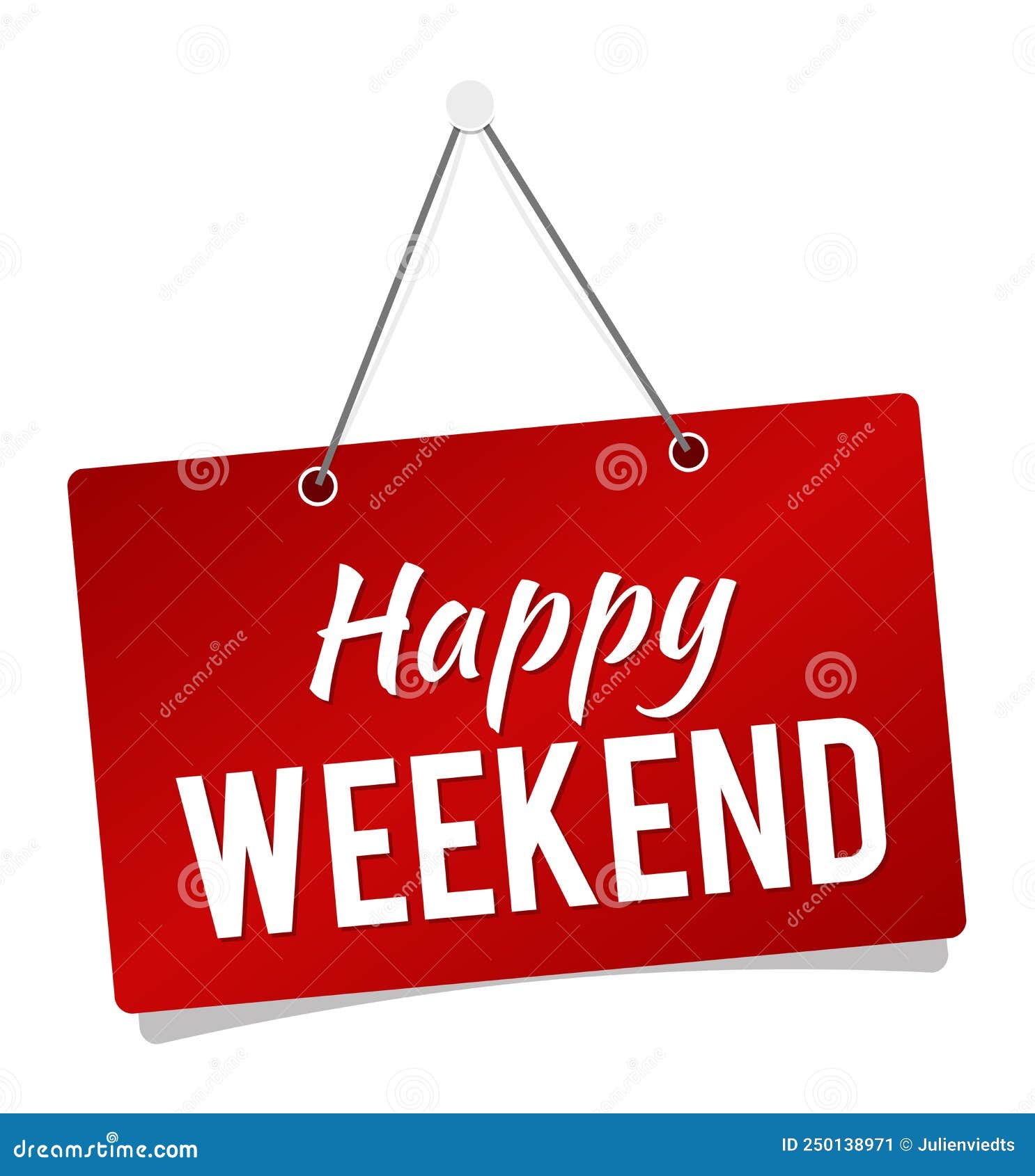 Happy Weekend Hanging Sign. Vector Illustration Stock Vector ...