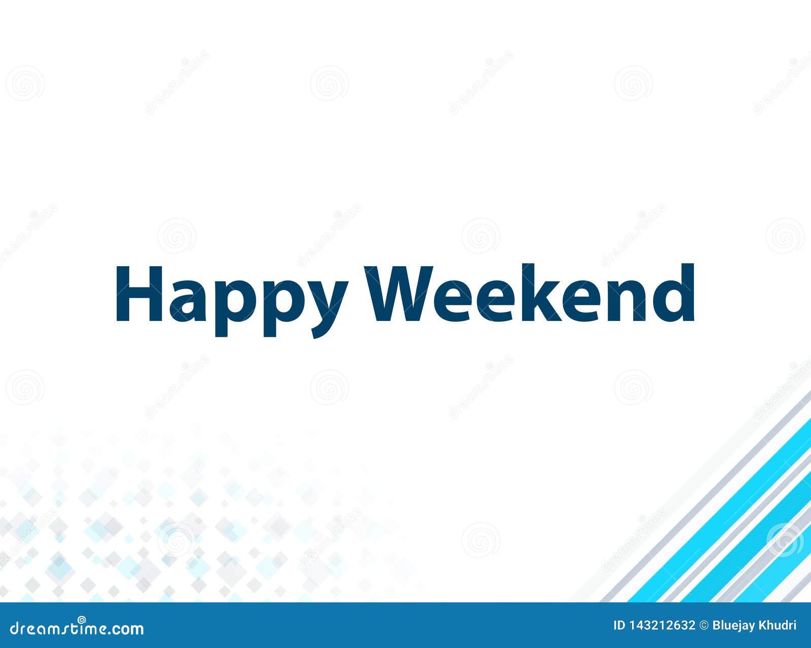 Happy Weekend Modern Flat Design Blue Abstract Background Stock ...