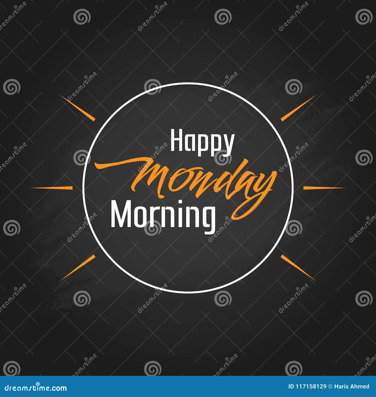 Happy Monday Morning Vector Template Design Stock Vector - Illustration ...