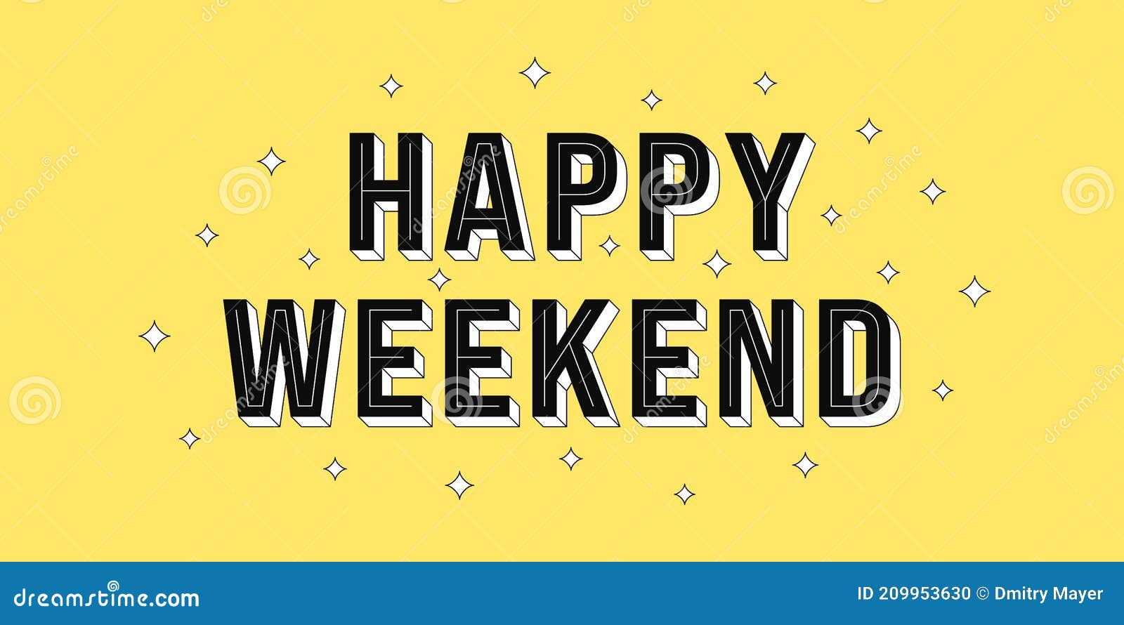 Happy Weekend Post. Greeting Text of Happy Weekend Stock Vector ...