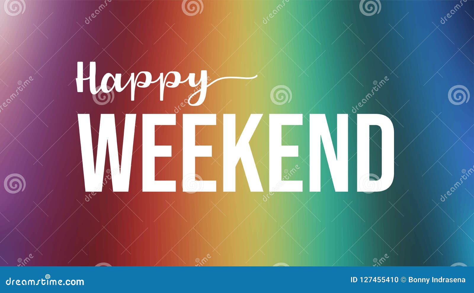 Happy Weekend Quote on Colorful Background Stock Vector - Illustration ...