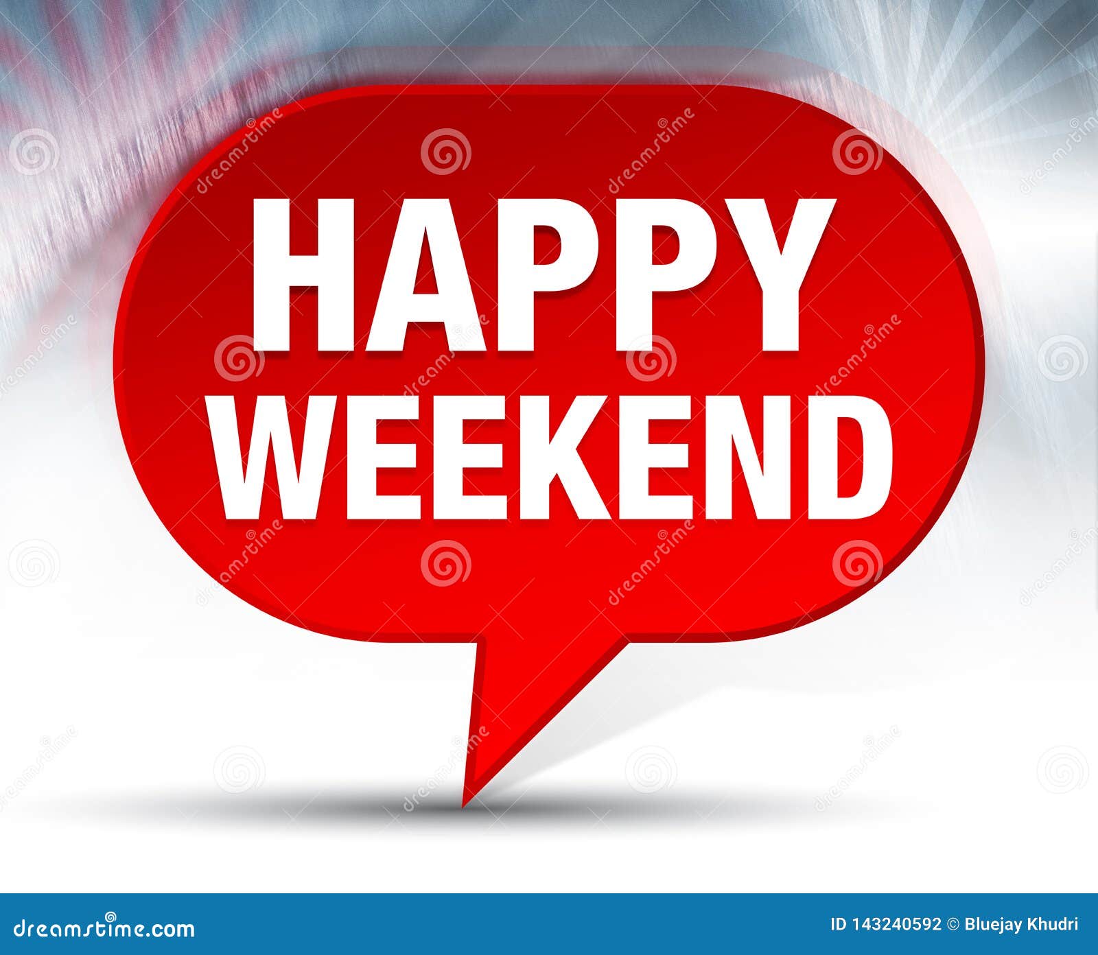 Happy Weekend Red Bubble Background Stock Illustration - Illustration ...