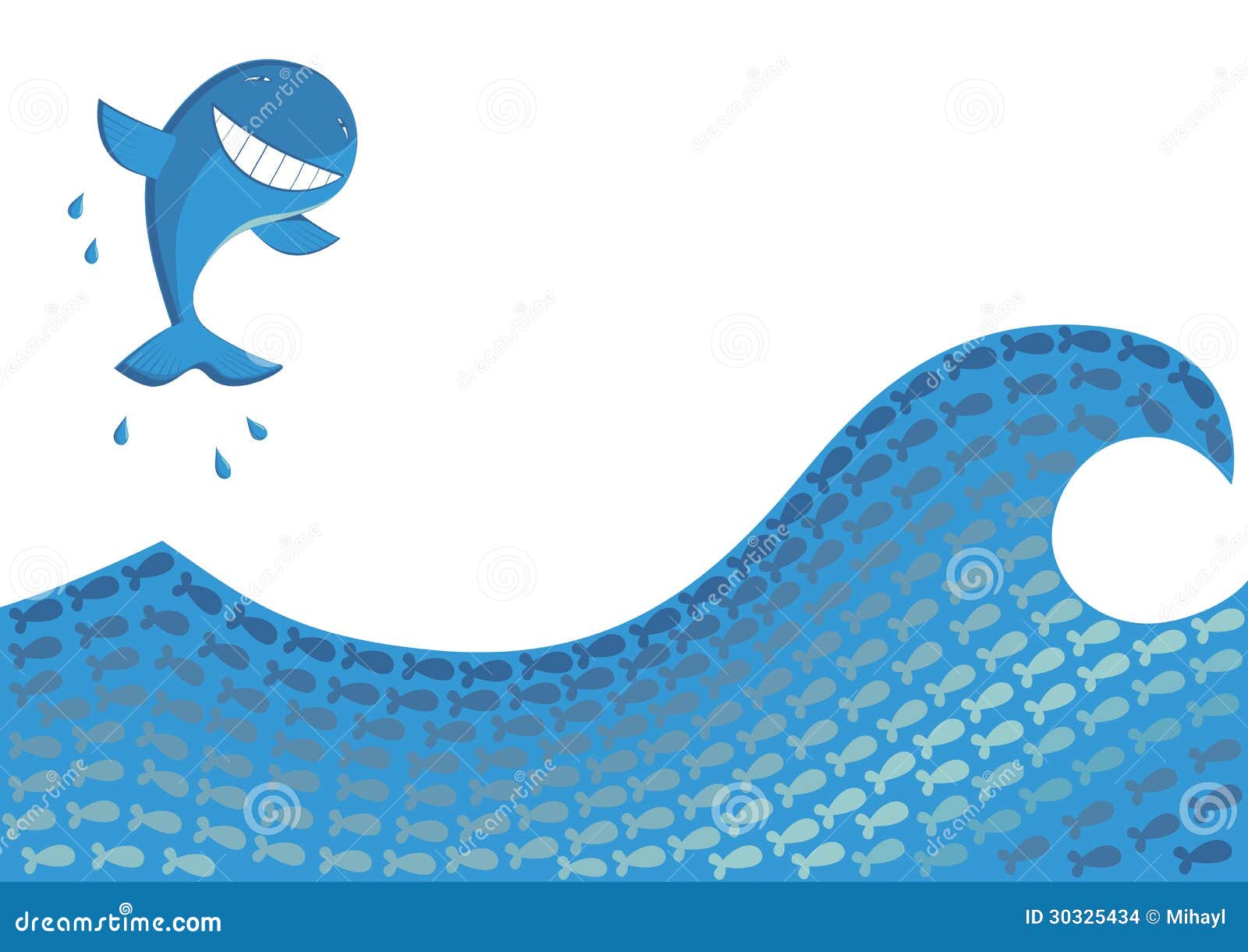 Happy whale stock vector. Illustration of laughing, happy - 30325434