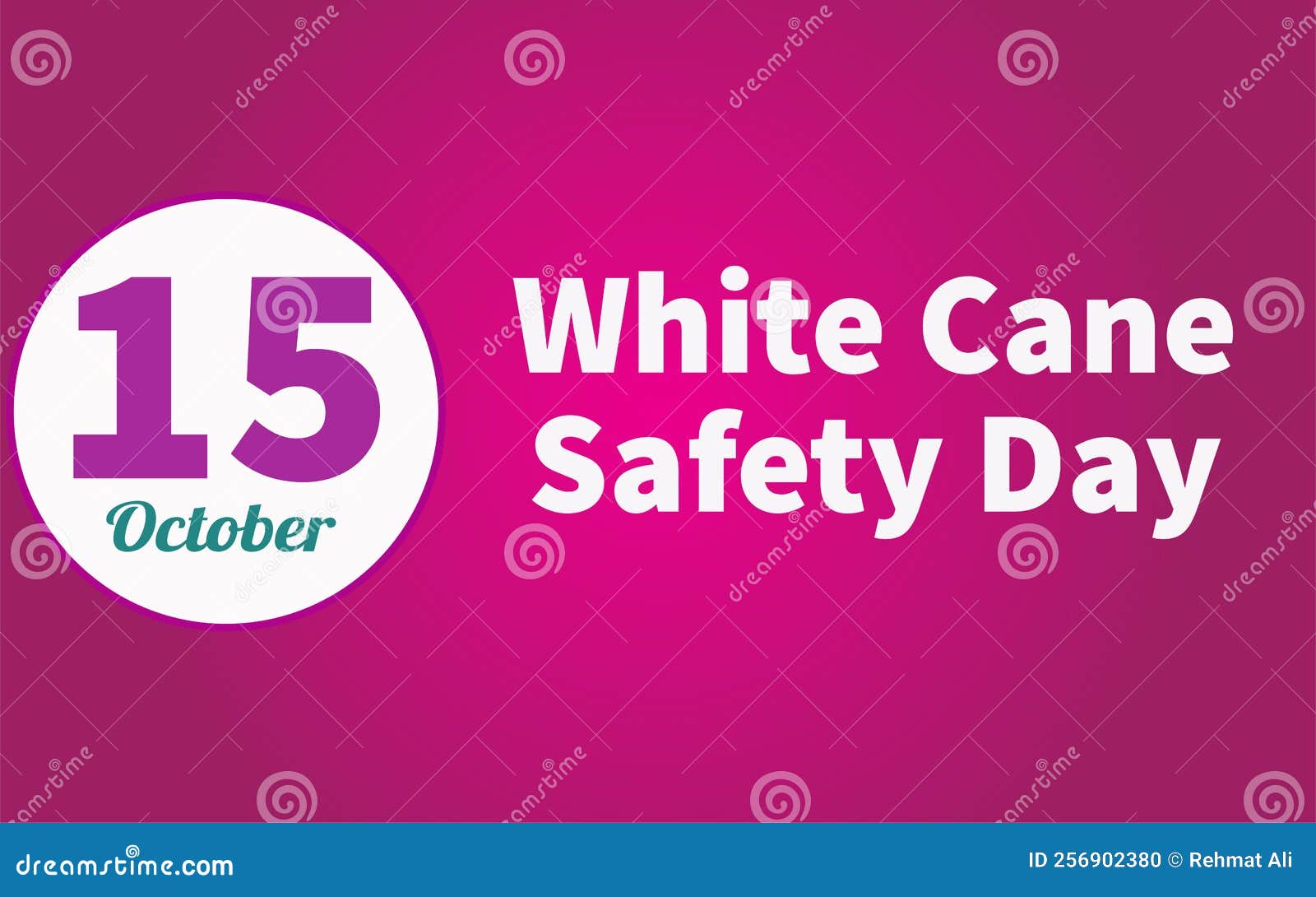Happy White Cane Safety Day, October 15. Calendar of October Retro Text ...