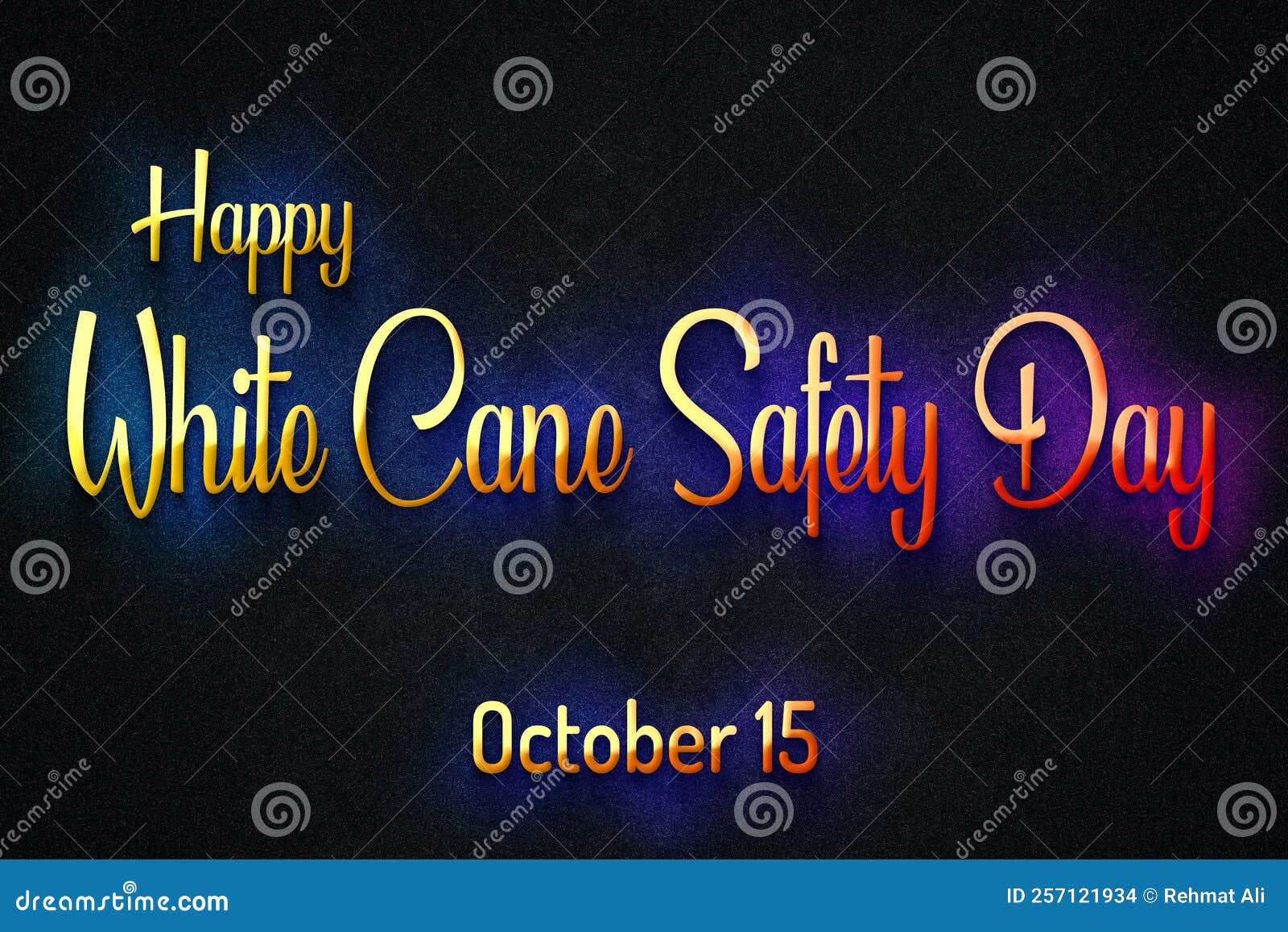 Happy White Cane Safety Day, October 15, Empty Space for Text, Copy ...