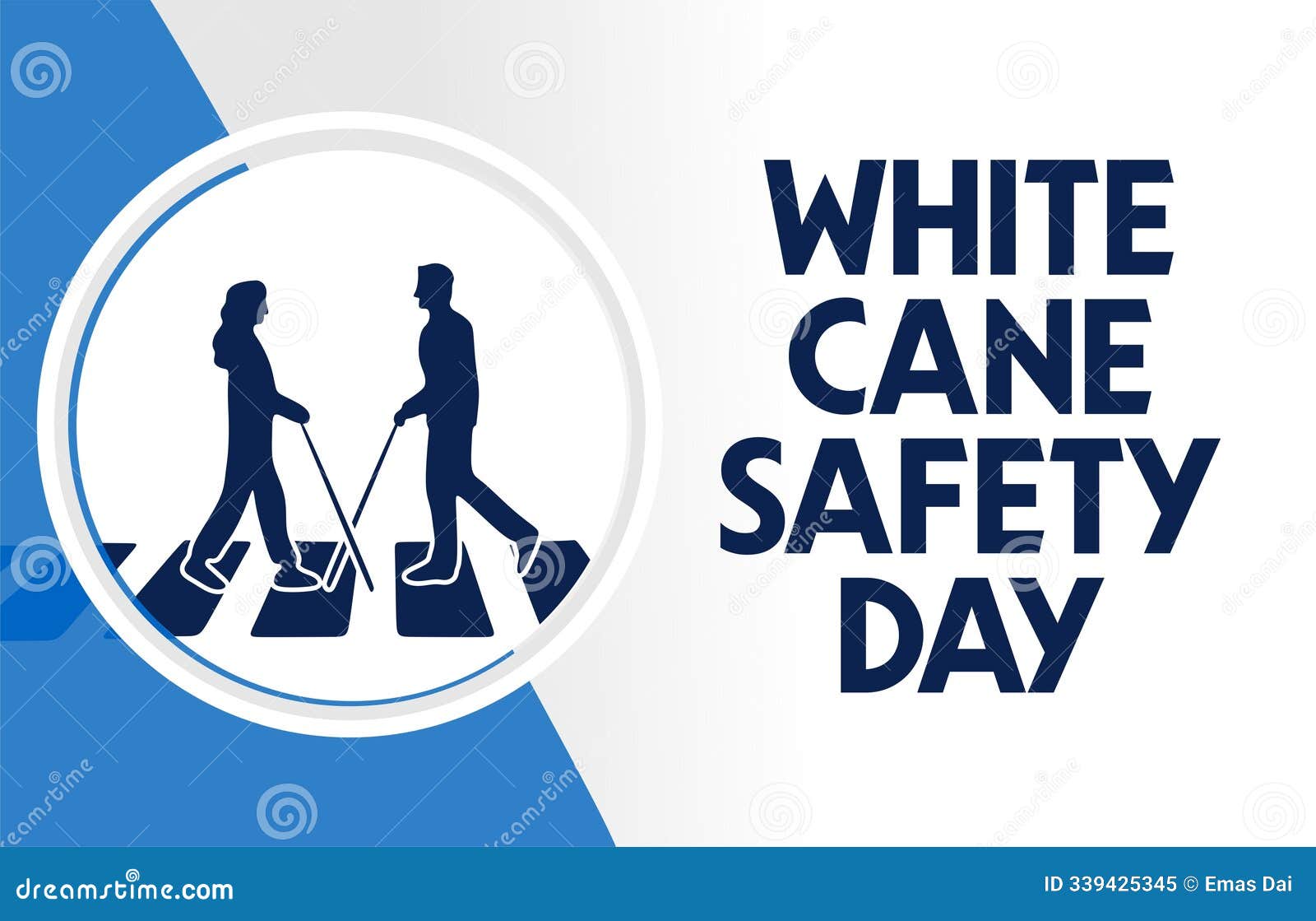 Happy White Cane Safety Day Stock Vector - Illustration of signage ...