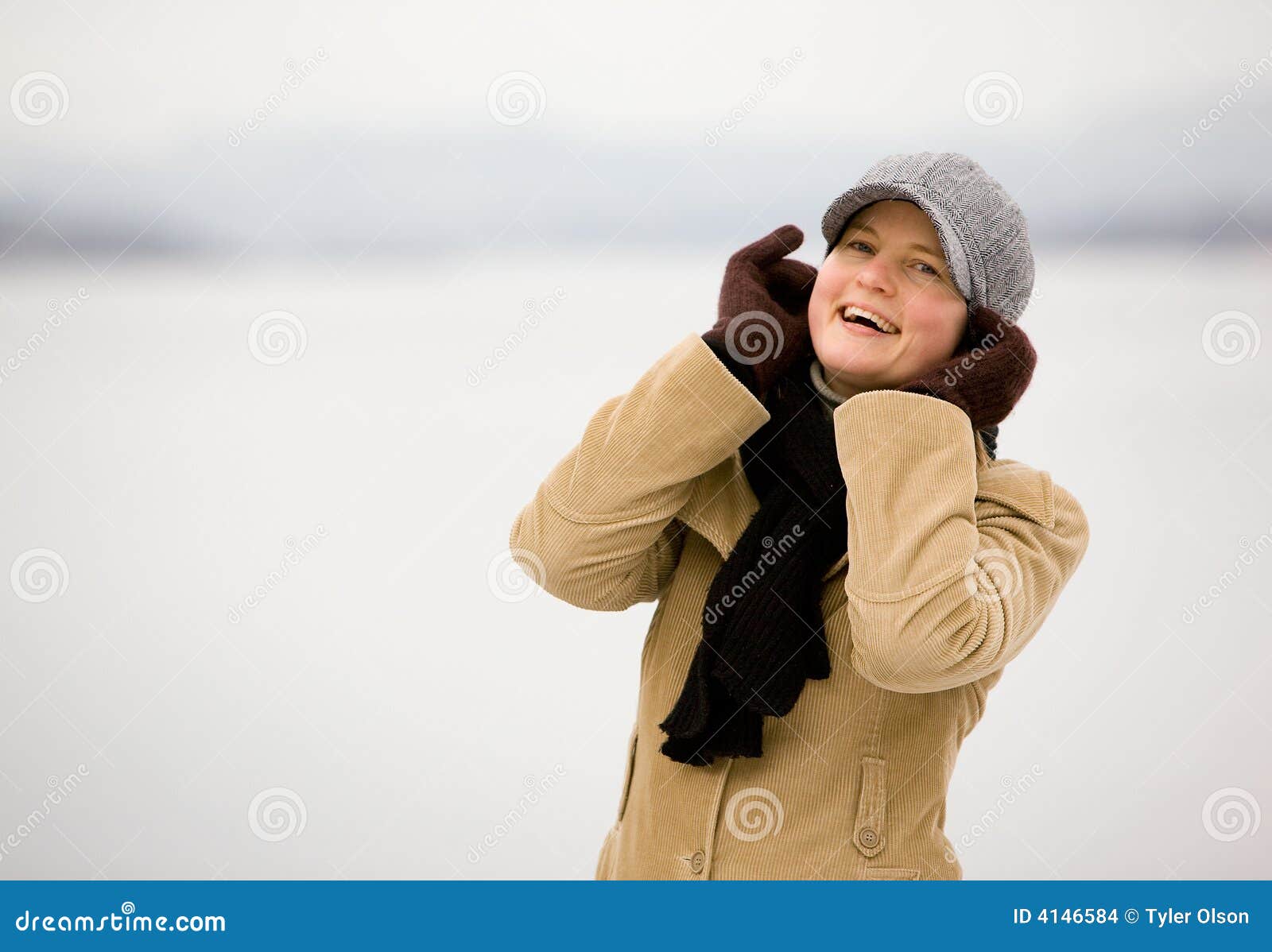 Happy in Winter stock photo. Image of person, calm, girl - 4146584