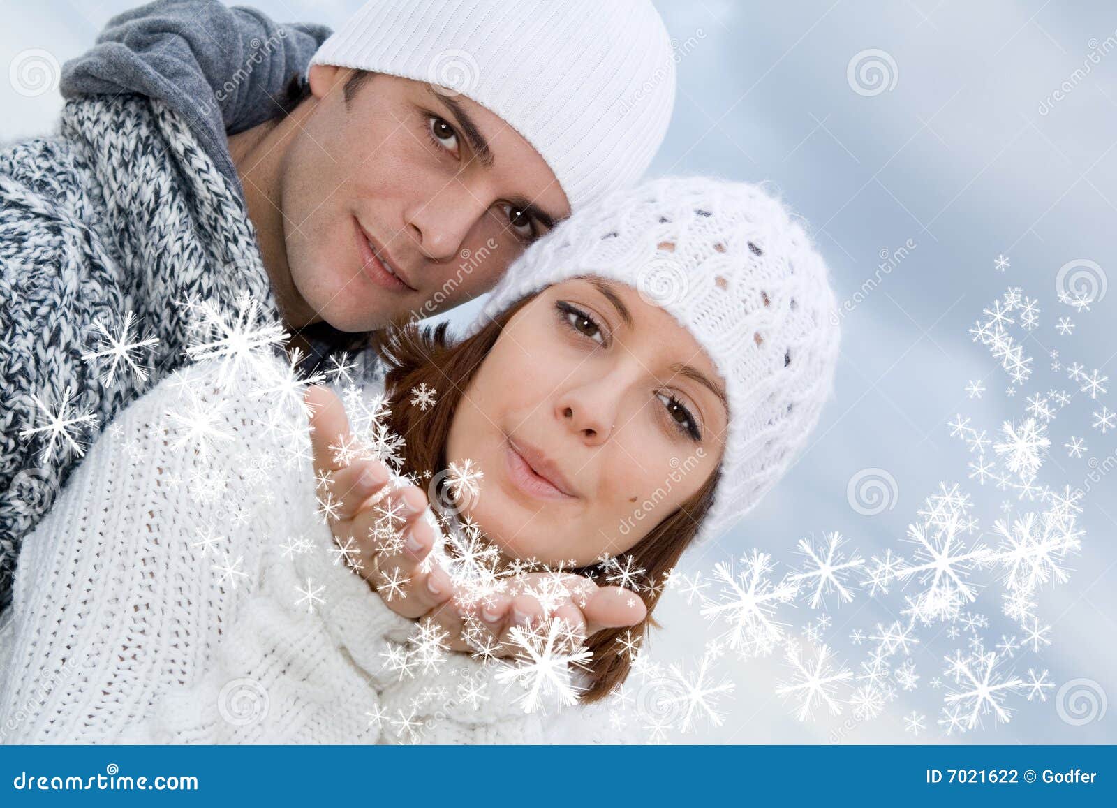 Winter. People Walk On A Very Snowy Sidewalk And Road. People Step On ...