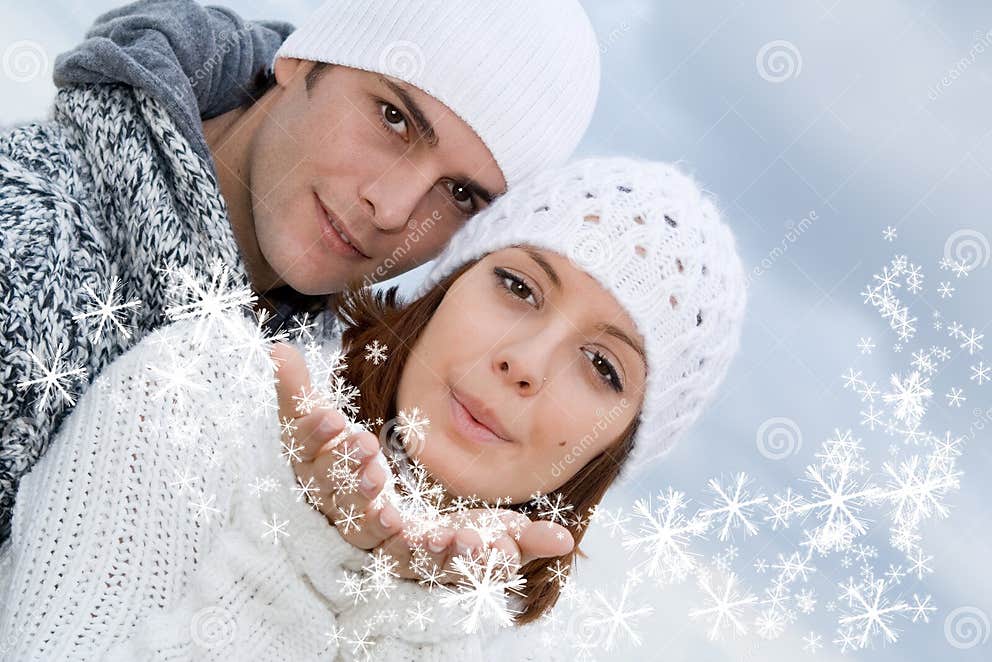 Happy winter people stock photo. Image of young, xmas - 7021622
