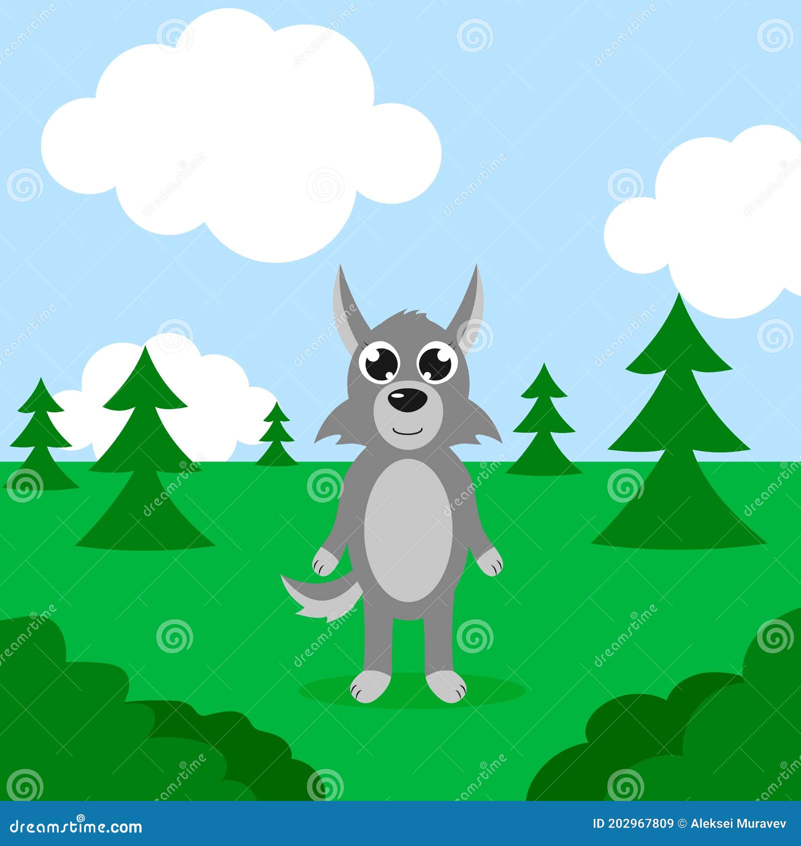 Happy Wolf: Playful 3d Cartoon Character With Superhero Cape And Helmet ...