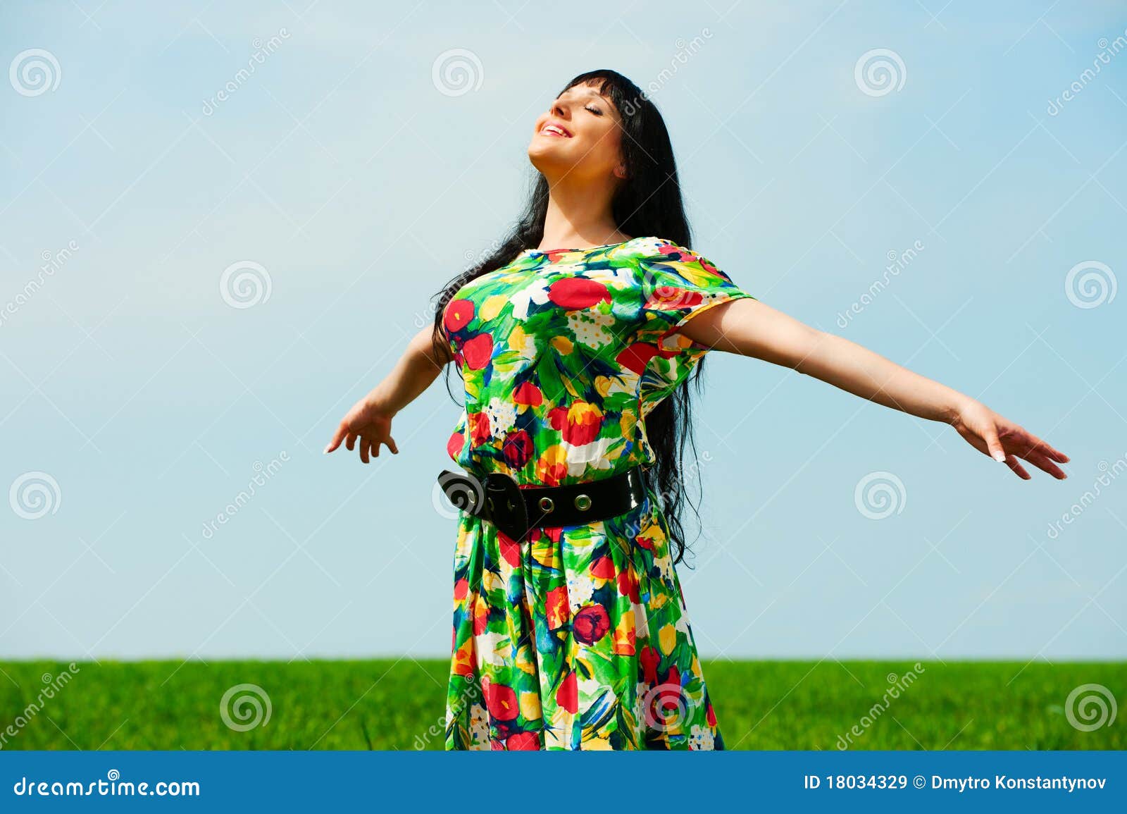 Happy woman stock image. Image of attractive, lifestyle - 18034329