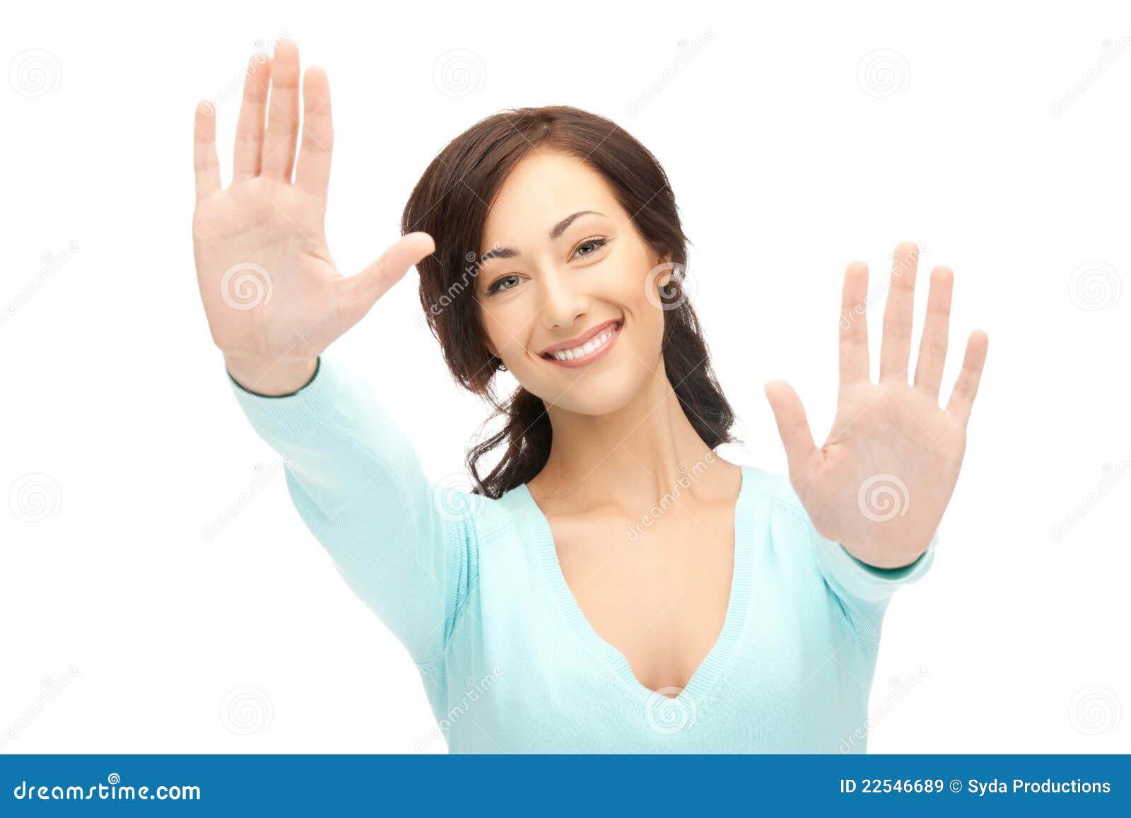 Happy woman stock image. Image of emotion, enjoying, excited - 22546689