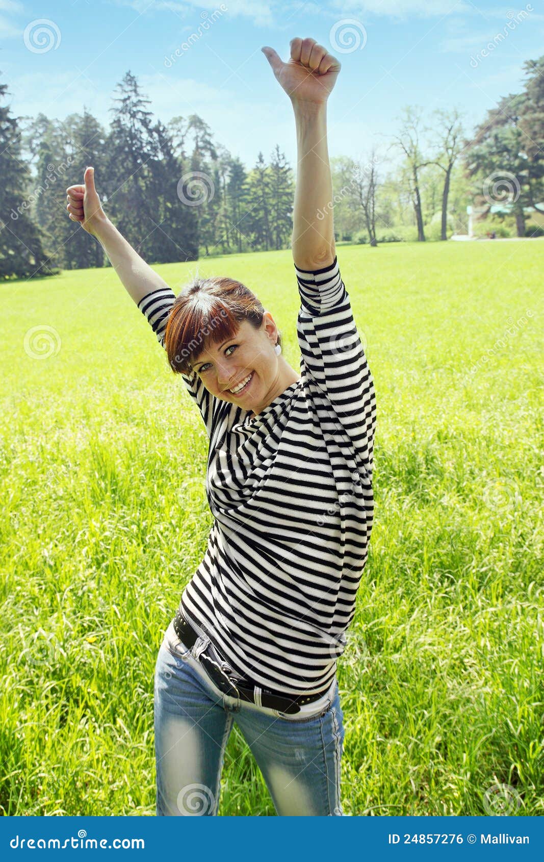 Happy woman stock photo. Image of girl, okay, confident - 24857276
