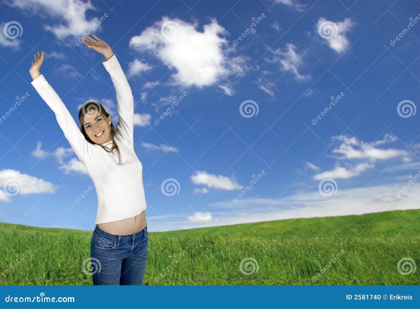 Happy woman stock photo. Image of female, people, natural - 2581740