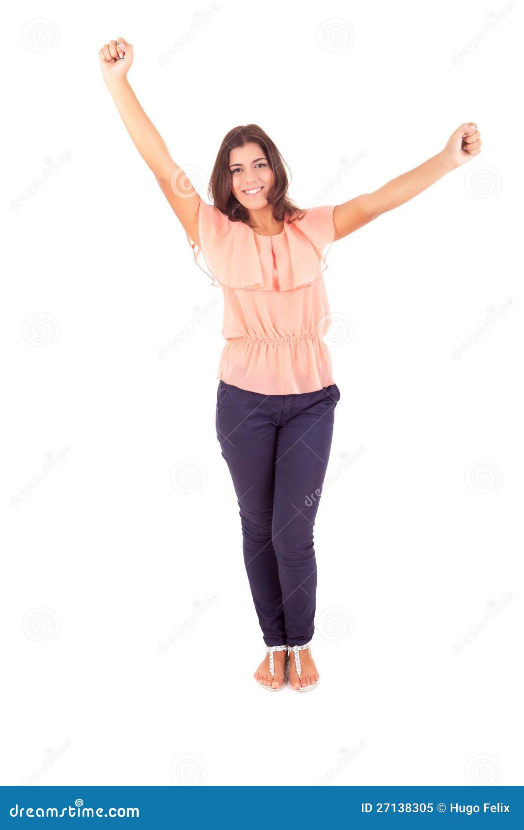 Happy woman stock image. Image of fashion, copyspace - 27138305