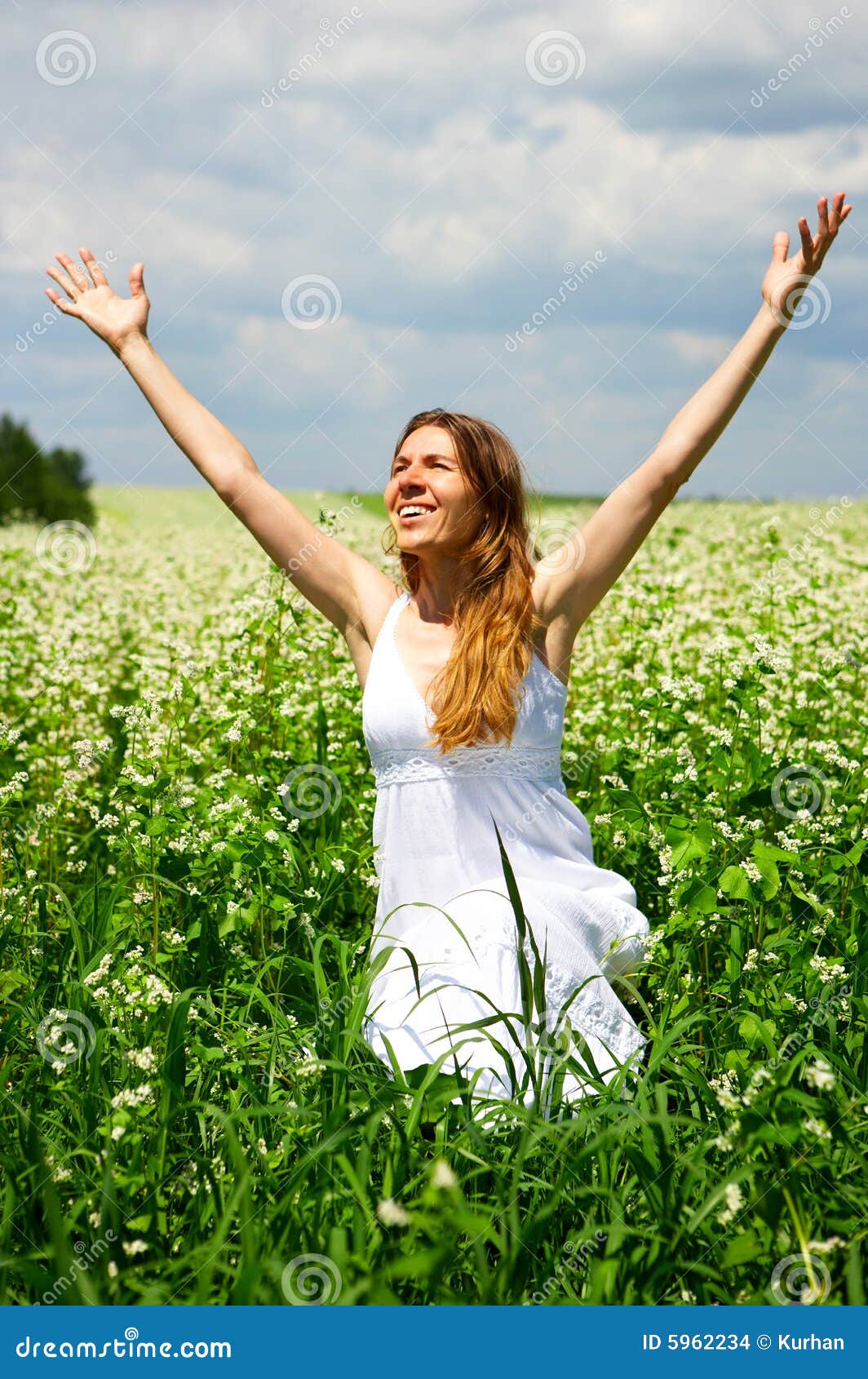Happy woman stock photo. Image of harvest, hair, healthcare - 5962234