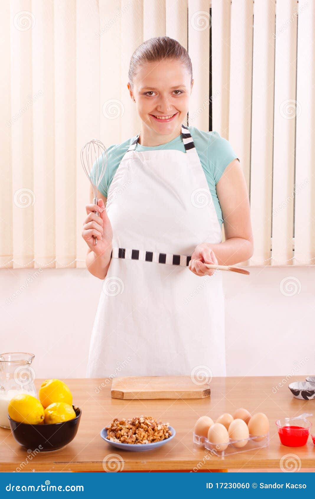 Happy woman baking stock photo. Image of women, caucasian - 17230060