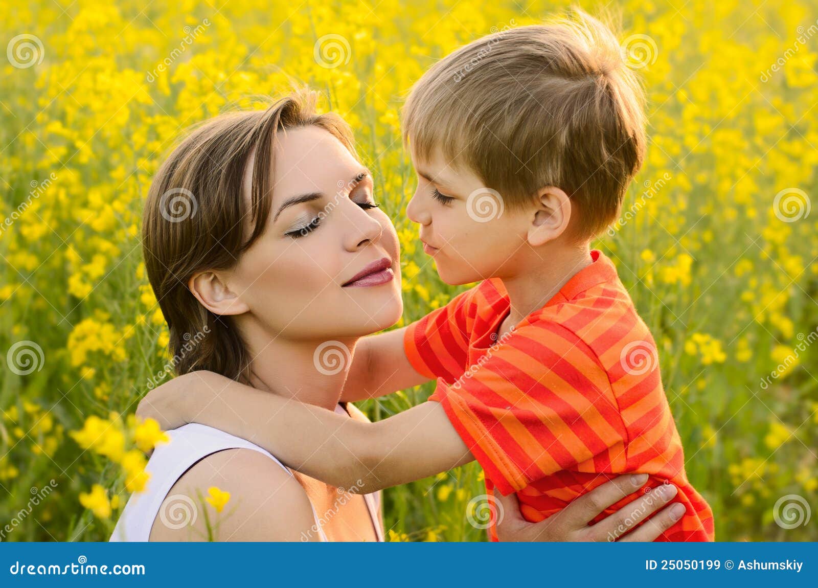 Happy woman with child stock image. Image of affectionate - 25050199
