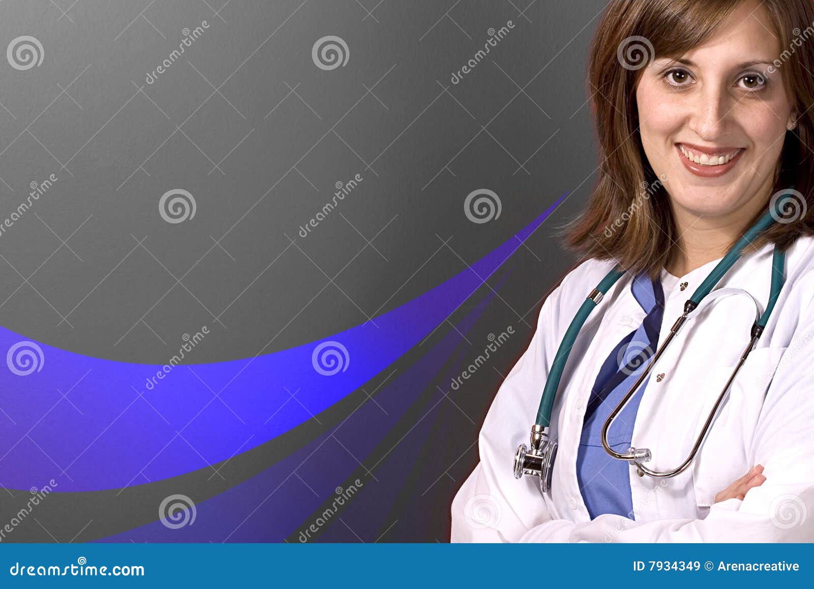 Happy Woman Doctor stock image. Image of disease, exam - 7934349